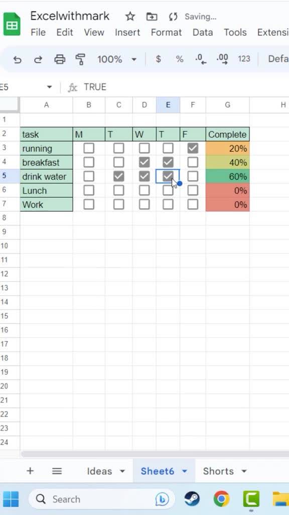 របៀបបង្កេីត Check Box ភាគរយនៅក្នុង excel - TNAOT